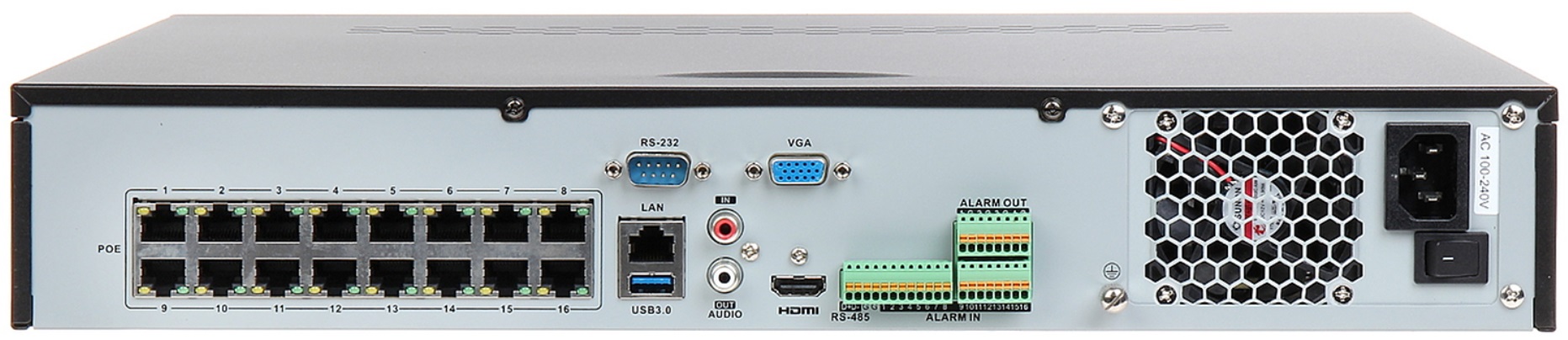 DS-7716NI-K4/16P - 16CH, 8 Mpx, 4xHDD, 160Mb/160Mb H.265+, Alarm, PoE ...